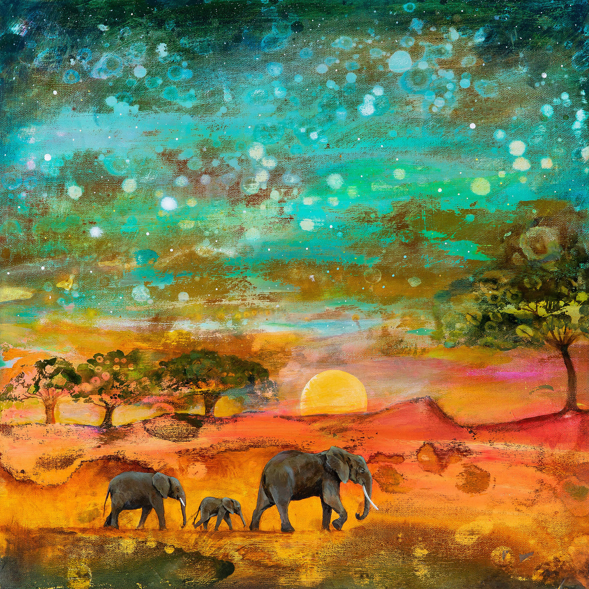 Art print the Elephant trail | Nadja Wedin design